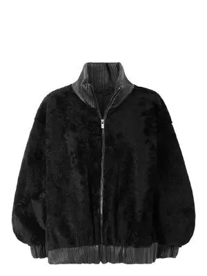 Magda Butrym Long-sleeved Zip-up Jacket - Black