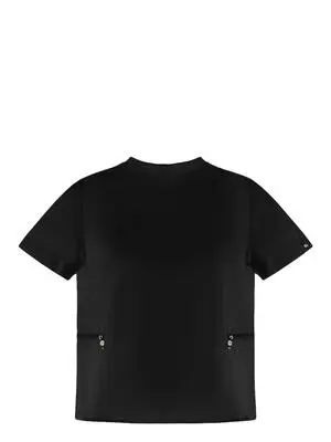 Herno Contrast-panel Drawstring Waist T-shirt - Black