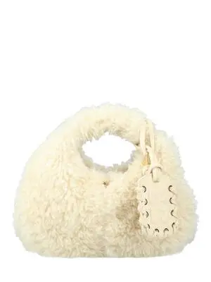 GANNI Ganni Fax Fur Mini Hobo Bag