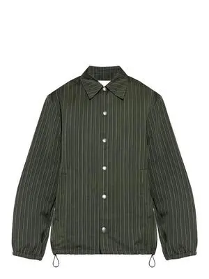 Dries Van Noten Striped Buttoned Jacket - Black