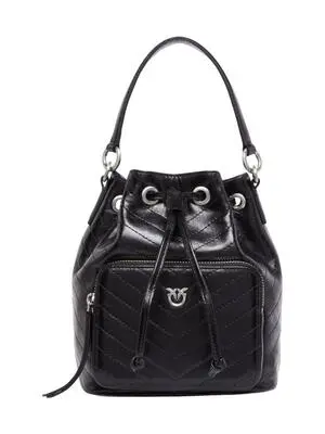 Pinko Small Cargo Bucket Bag - Black