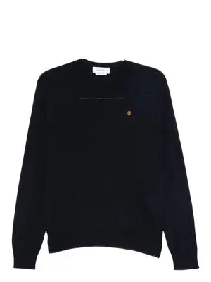 Alexander McQueen Crew Neck Sweater With Embroidered Graphic - Black