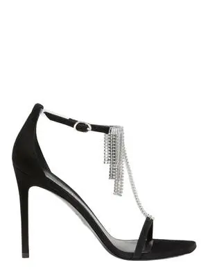 STUART WEITZMAN Stuart Weitzman Logo High-Heeled Sandals With Tassel Detail