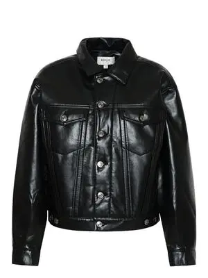 AGOLDE Charli Leather Blend Jacket - Black
