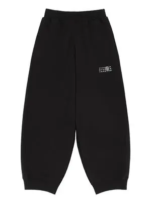 MAISON MARGIELA Wide-leg Sweatpants With Numeric Signature Print - Black