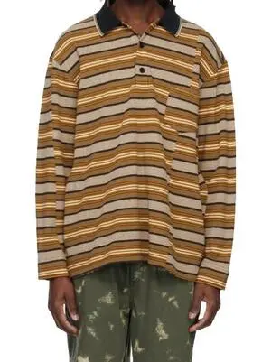 Isabel Marant Étoile Plastron Striped Polo Shirt - Brown