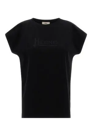 Herno Embellished Crewneck T-shirt - Black