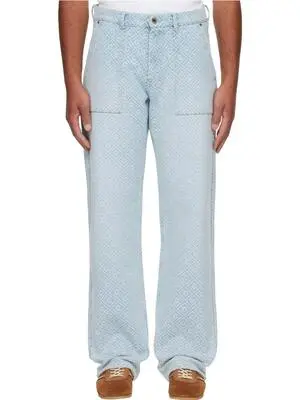 Casablanca Geometric Pattern Jeans - Gray