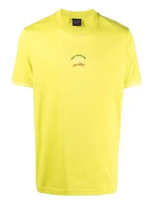 PAUL  SHARK Logo Print T-shirt - Yellow