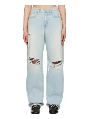 SLVRLAKE Tess Five-pocket Denim Trousers - Gray