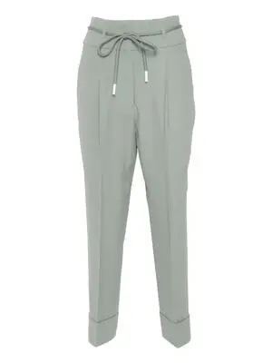 Peserico Peserico Drawstring Cropped Trousers Gray