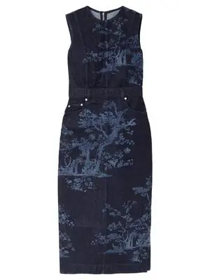 Erdem Printed Denim Dress - Black