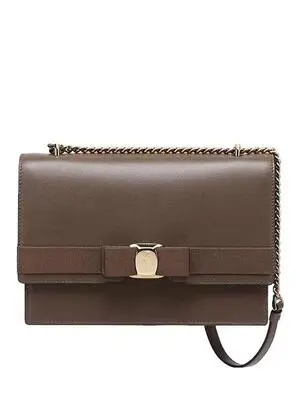 FERRAGAMO Vara Bow Satchel Bag - Brown