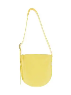 JIL SANDER Crinkled Finish Zipped Shoulder Bag - Yellow