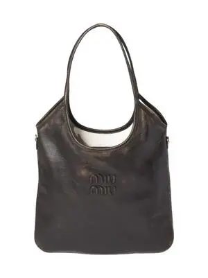 Miu Miu Ivy Leather Bag - Coffee