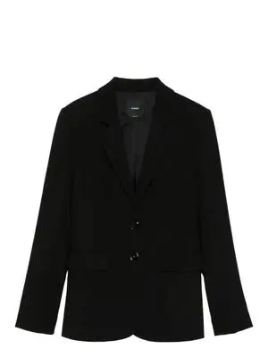 Pinko Notched Lapel Blazer - Black
