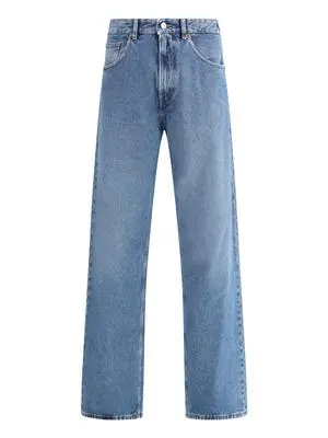 MAISON MARGIELA Logo Patch Straight-leg Jeans - Blue