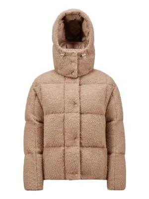 Moncler Moncler Paranas Hooded Short Puffer Jacket Beige