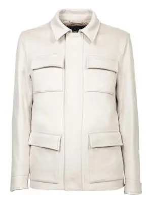 Herno Zip-up Long-sleeved Jacket - White