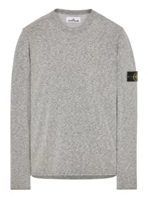 Stone Island Compass Motif Jersey Jumper - Gray