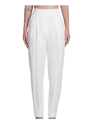 Emporio Armani Darted High-waist Trousers - White