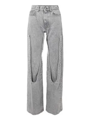 Y/PROJECT Y/Project Straight Leg Paneled Jeans