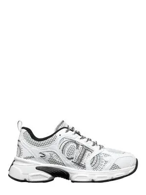 Dior Chrono Sneakers With Graphic Detailing - White/black