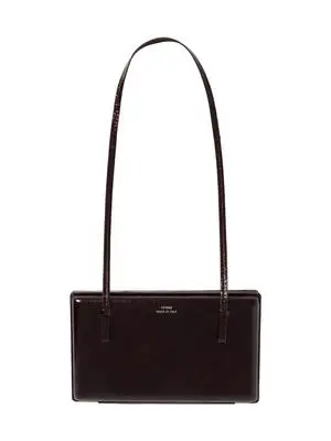 TOTEME Patent Leather Shoulder Bag - Dark Brown