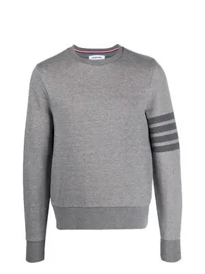 Thom Browne Thom Browne 4-Bar Striped Crewneck Sweatshirt Medium Gray