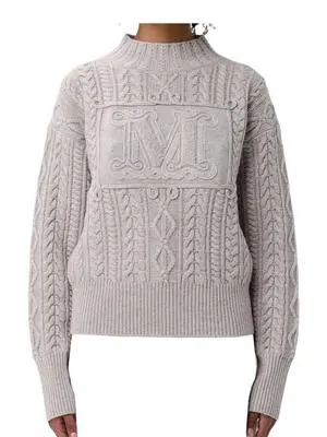 Max Mara Miranda Crewneck Knitted Jumper - Gray