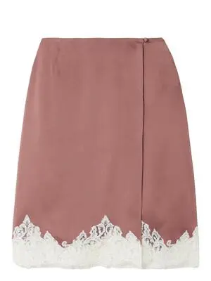 Stella McCartney Lace-trimmed Wrap Skirt - Pink