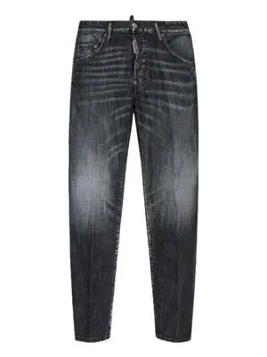 Dsquared2 Logo Patch Skater Jeans - Black