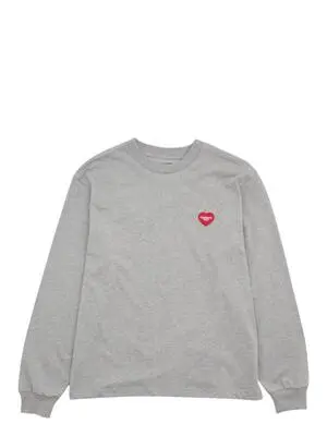 Carhartt Work In Progress Heart Logo Long Sleeve T-shirt - Grey
