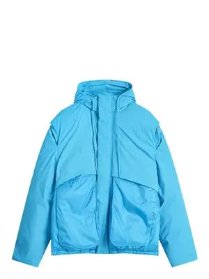 REPRESENT Layered Hooded Puffer Jacket - Electric Blue