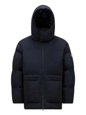 Moncler Habagat Down Jacket With Removable Hood And Zip Closure - Night Blue