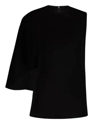 Stella McCartney One-shoulder Crewneck Top - Black