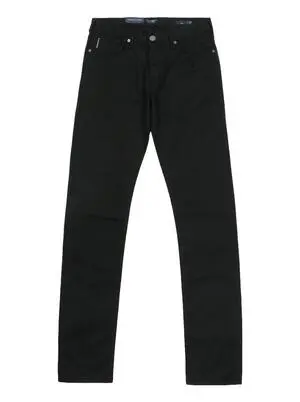 Emporio Armani Belt-loop Slim Fit Jeans - Black