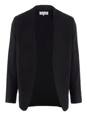 MAISON MARGIELA Collarless Single-breasted Blazer - Black