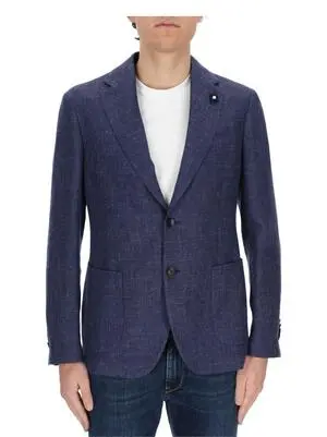 LARDINI Single-breasted Tailored Blazer - Blue