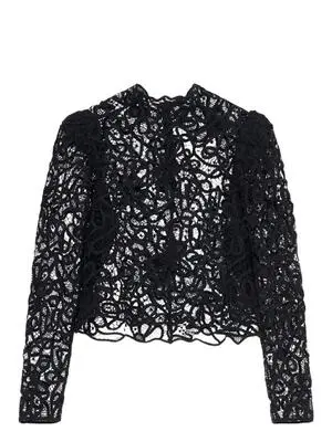 Isabel Marant Étoile Neline Lace Detailed Top - Black
