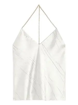 Sportmax V-neck Chain-detailed Top - Ivory