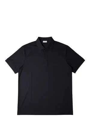 Burberry Short-sleeve Polo Shirt With Button Placket - Black