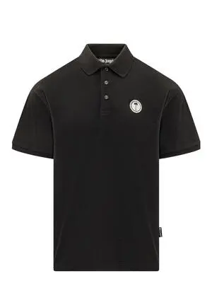 Palm Angels Palm Patch Short-sleeved Polo Shirt - Black