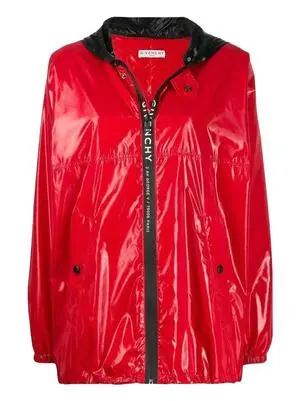 Givenchy Zip-up Hooded Casual Jacket - Red