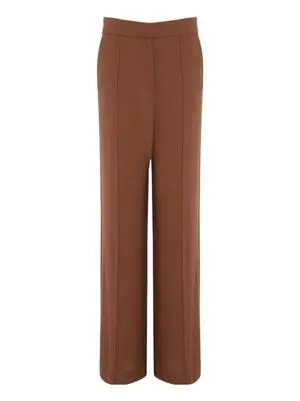 Veronica Beard Wide Leg Casual Pants - Brown