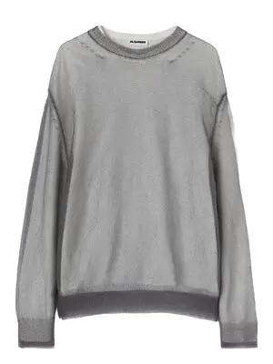 JIL SANDER Double Layered Knit Top - Gray