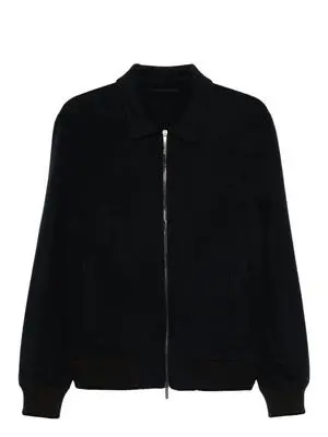 Peserico Zipper Long Sleeve Casual Jacket - Black