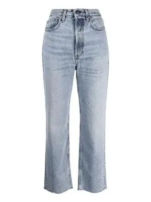 TOTEME Toteme Classic Cut Cropped Jeans Gray