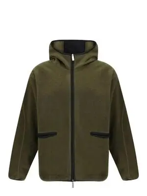 Herno Polar Fleece Hooded Jacket - Green