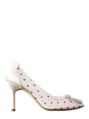Manolo Blahnik Hangisi Pumps - White